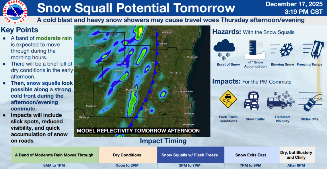 Likelihood increasing for brief snow squall Thursday across Southeast ...