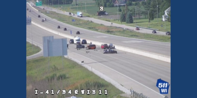 UPDATE: Two people injured in a five-car crash on I-94 - WTMJ