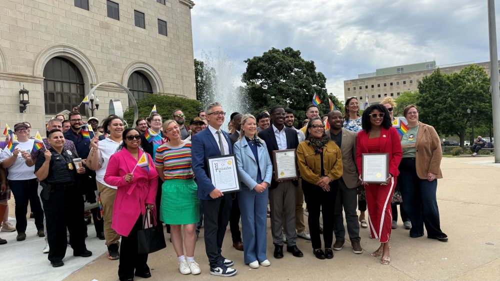 Milwaukee leaders raise pride flag to mark the start of Pride Month - WTMJ
